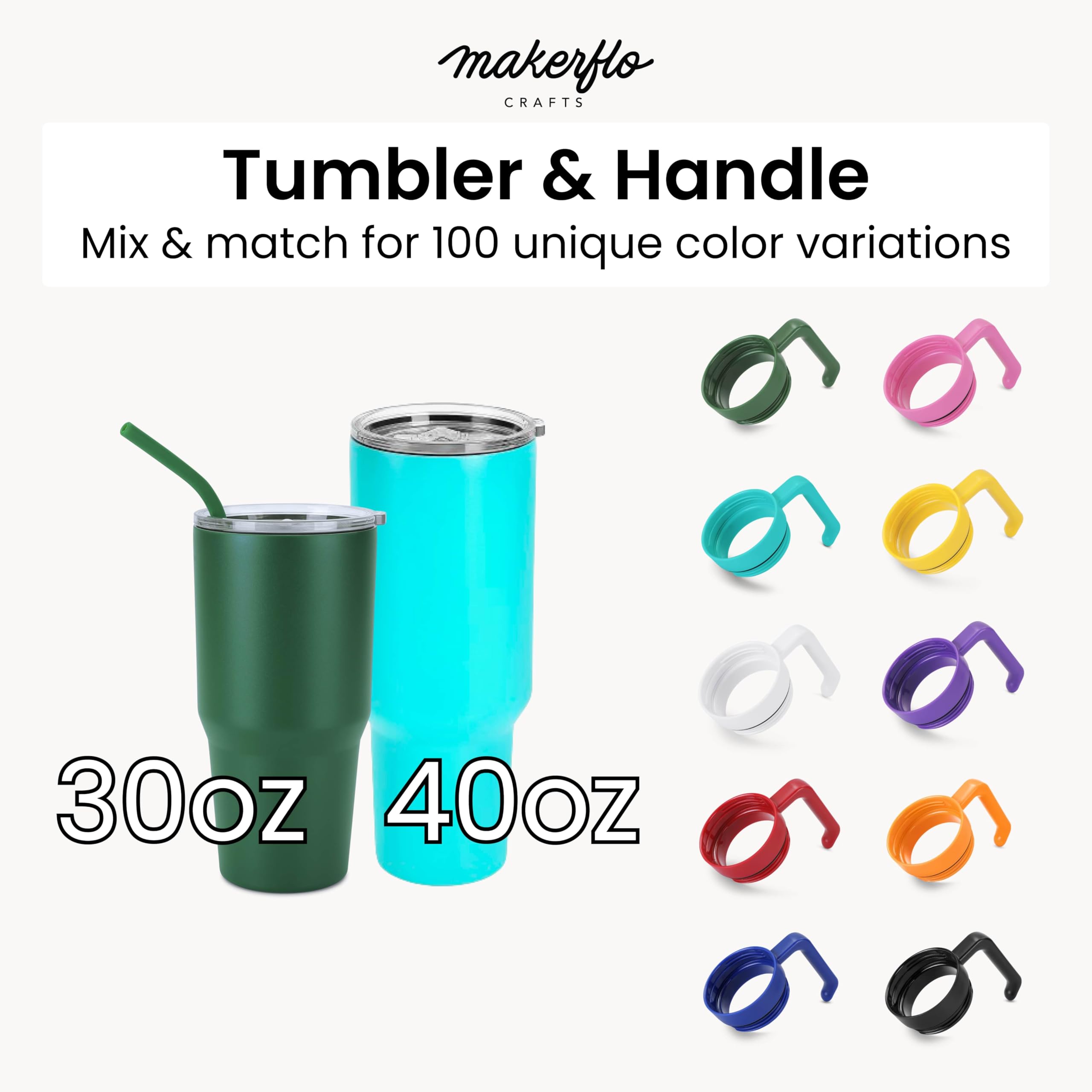 makerflo 40oz Yellow Powder Coated Tumbler Pack of 1 with Upgrade Handle Option, Includes a Sliding Splash, Leak Proof Lid, Ideal for Craft and Personalization (Laser Engraving, UV DTF, Epoxy, Vinyl)