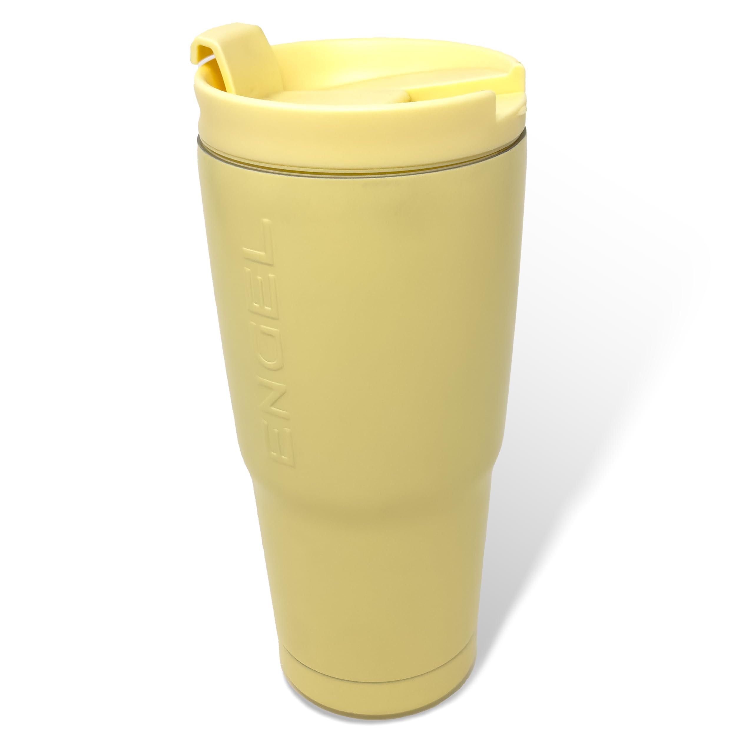 ENGEL 22oz Insulated Tumbler – Powder Coated Yellow, Stainless Steel Double-Wall Vacuum Cup, Keeps Drinks Hot or Cold, Spill-Resistant Lid, Non-Slip Base in a Durable & Sweat-Free Design