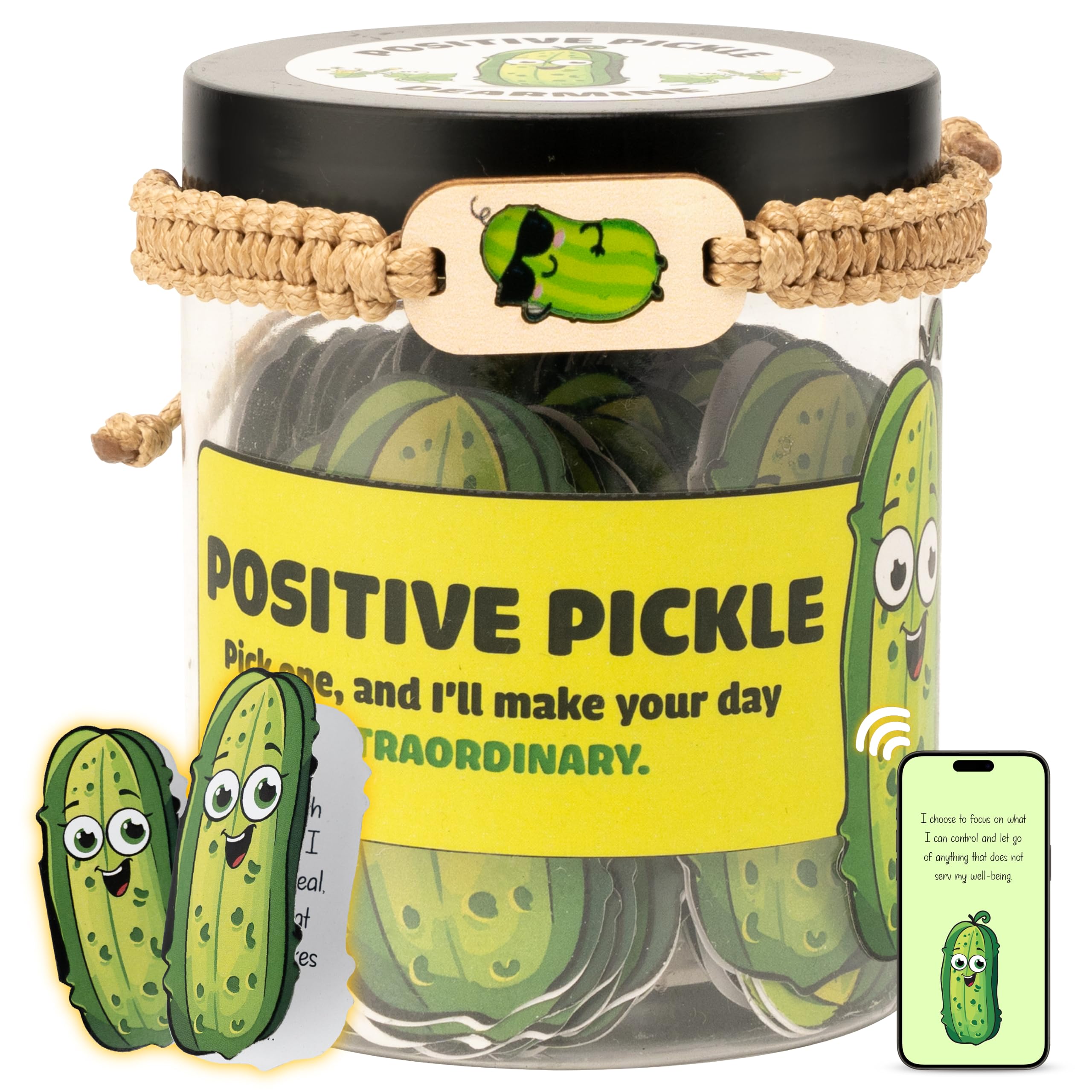 60 Positive Pickle Cards, Affirmation Cards For Women, Mom and Teens, Pickle Gifts, Fun Gifts, Inspirational Gifts For Women, Mothers Day Gifts for Mom from Daughter Son, Teen Girl Gifts Trendy Stuff