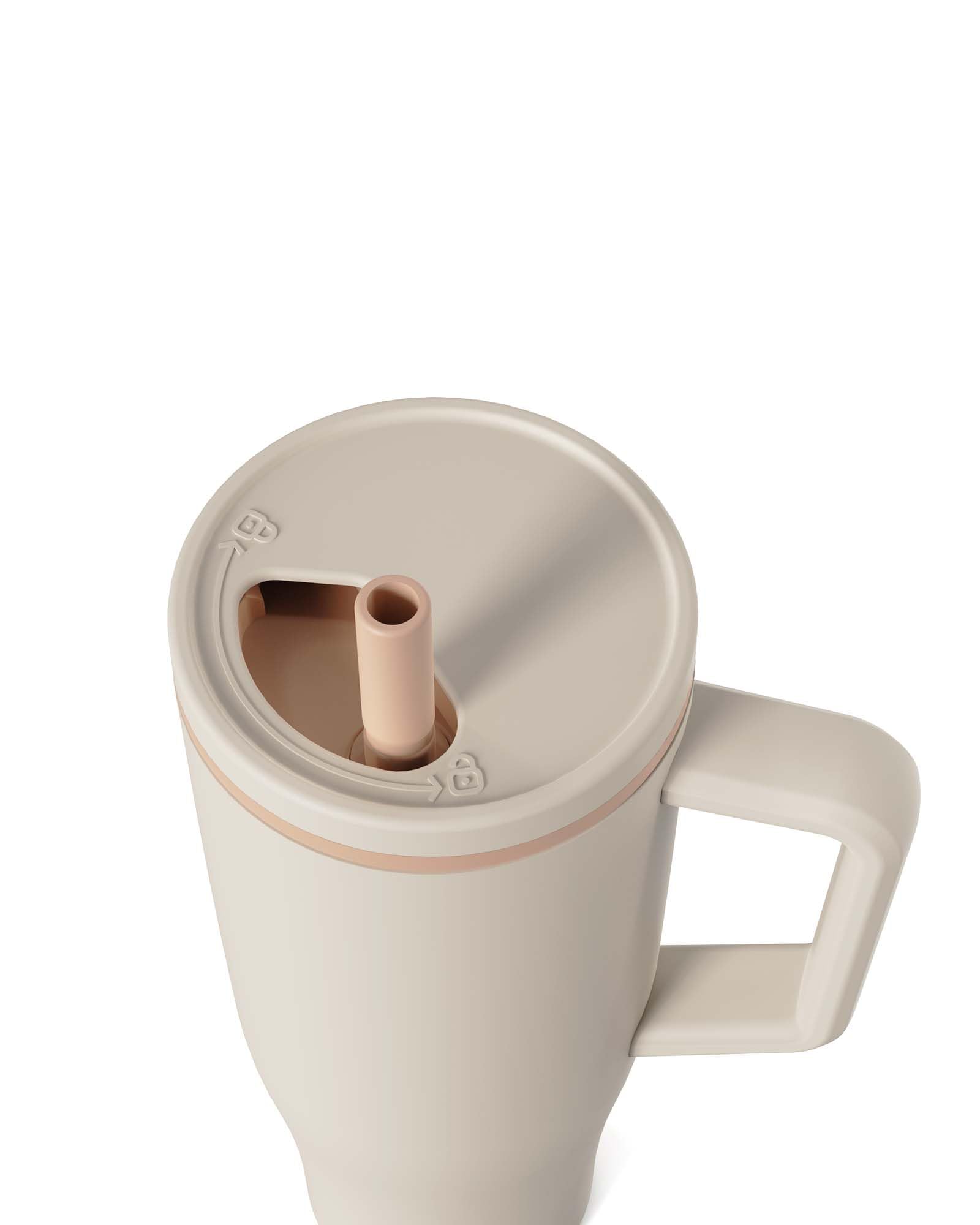 KISSKIND 40 oz Tumbler with Handle and Straw Lid, 100% Leakproof Insulated Cup Travel Coffee Mug Water Bottle, 2 Pcs