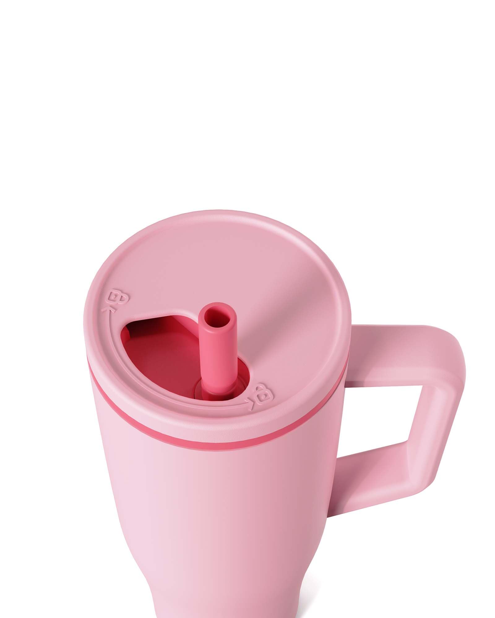 KISSKIND 40 oz Tumbler with Handle and Straw Lid, 100% Leakproof Insulated Cup Travel Coffee Mug Water Bottle, 2 Pcs