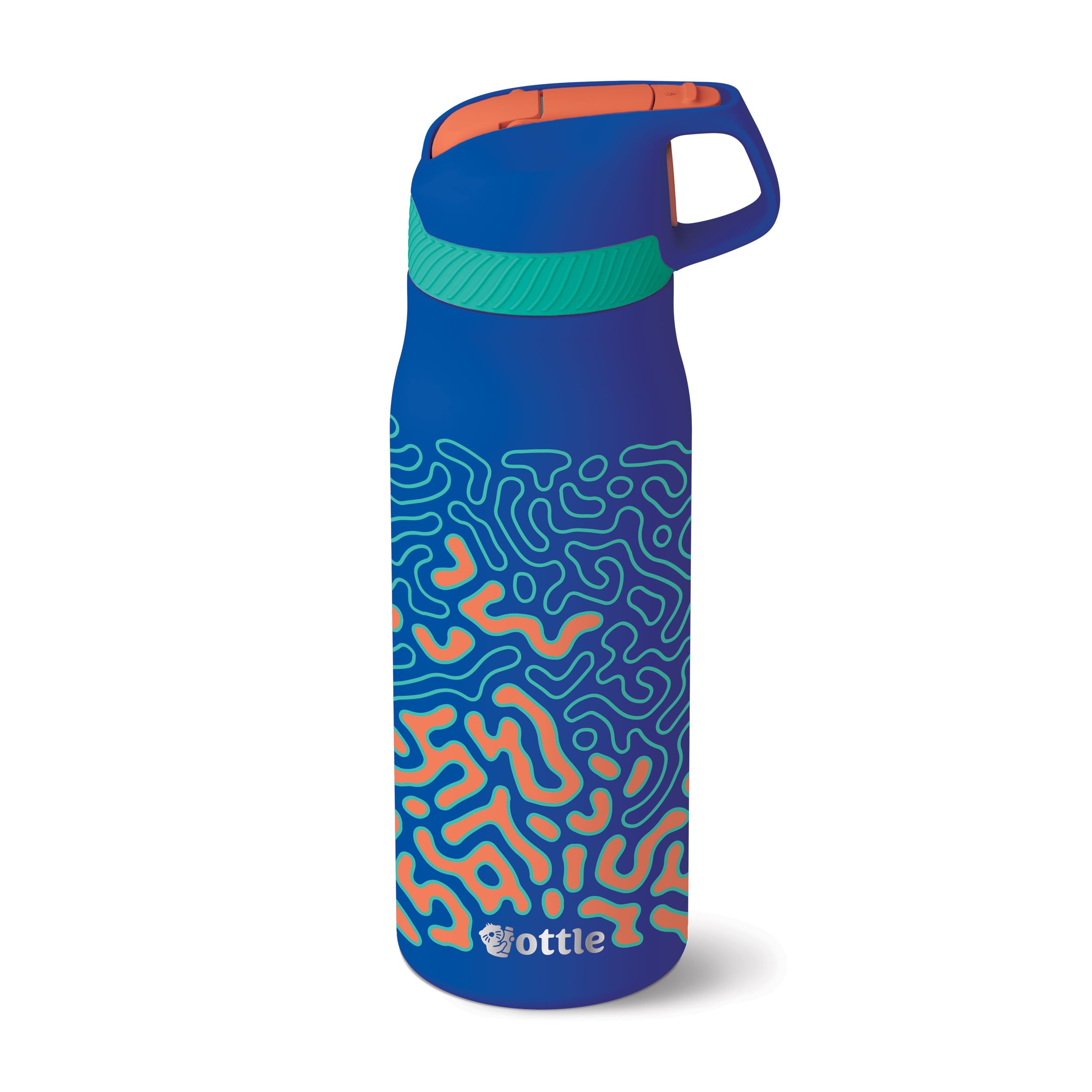 Ottle Cove Cruiser Stainless Steel Water Bottle - 24 oz Insulated Flask with Leak Proof Lid BPA-Free - Reusable Gym Water Bottle for Travel, Camping & Sports - Synapse Loop