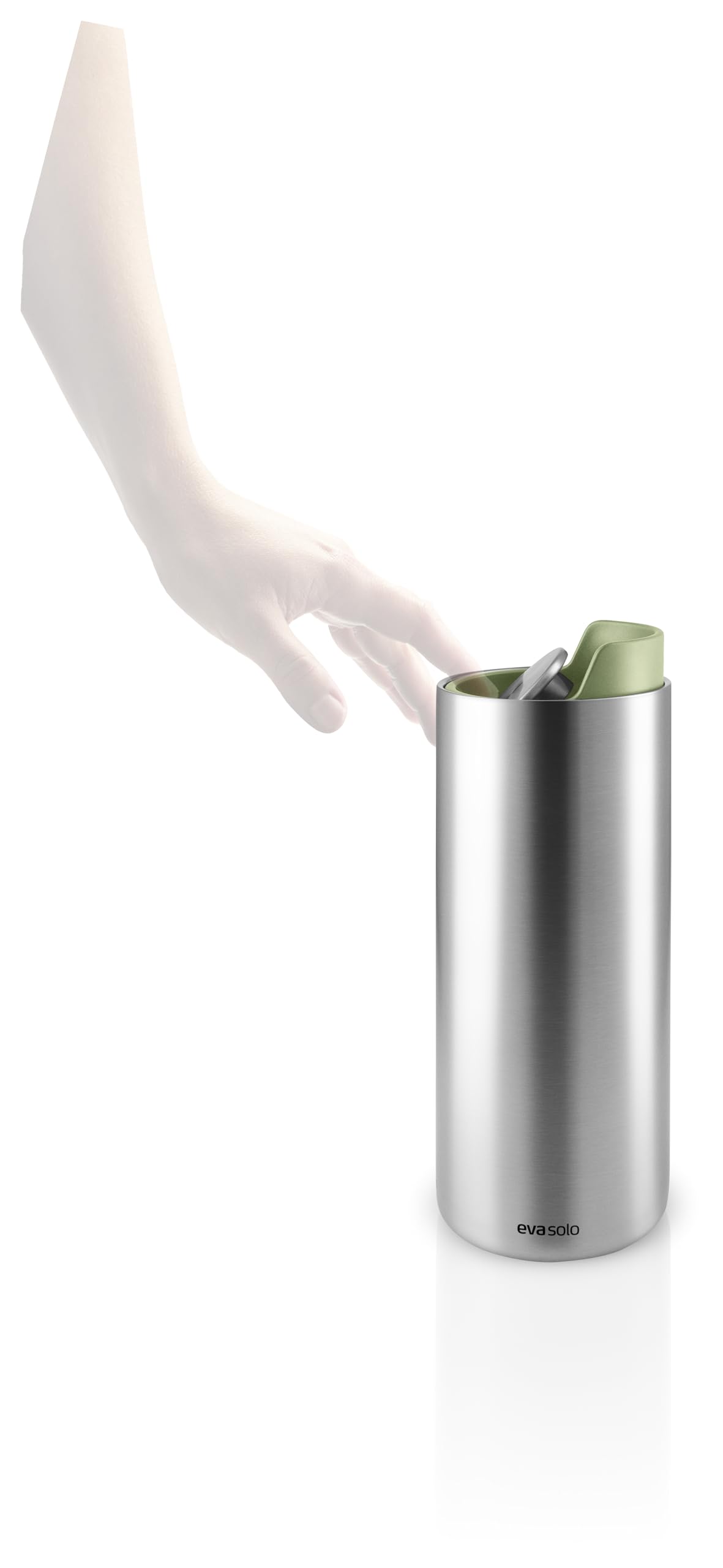 Eva Solo | Urban To Go Cup 0.35 l | Double-Walled Thermo Cup with Vacuum Insulation | Dishwasher-safe Cup with Practical Easy Grab Strap & Click Lid | Pistachio
