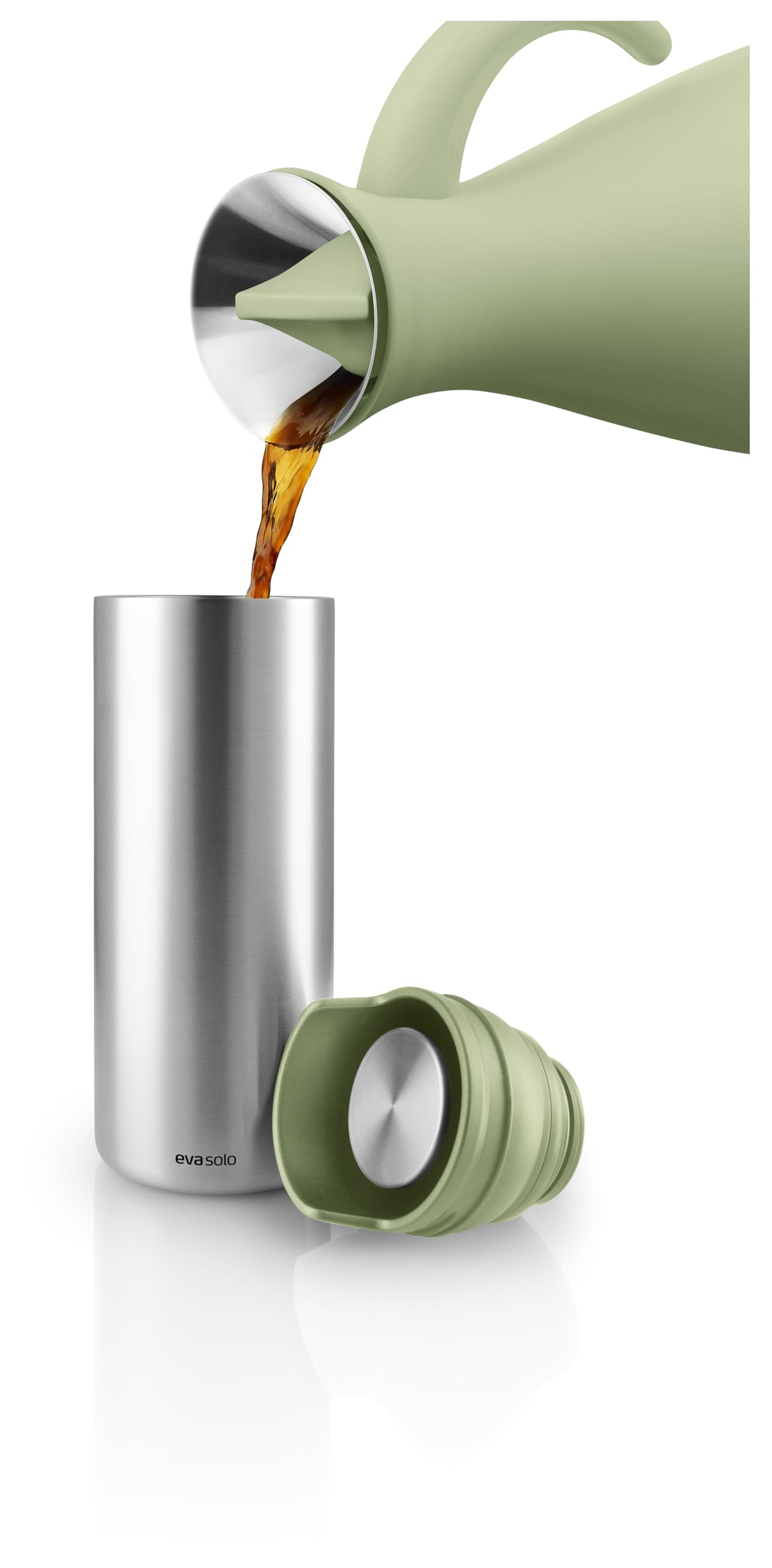 Eva Solo | Urban To Go Cup 0.35 l | Double-Walled Thermo Cup with Vacuum Insulation | Dishwasher-safe Cup with Practical Easy Grab Strap & Click Lid | Pistachio