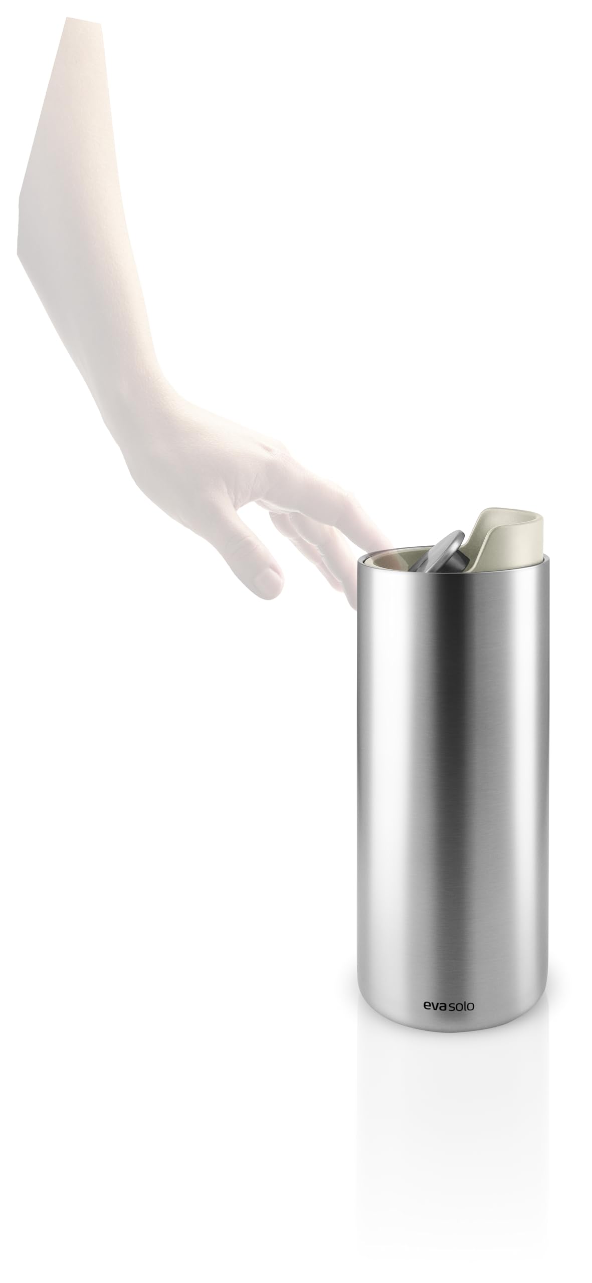 Eva Solo | Urban To Go Cup 0.35 l | Double-Walled Thermo Cup with Vacuum Insulation | Dishwasher-safe Cup with Practical Easy Grab Strap & Click Lid | Coconut
