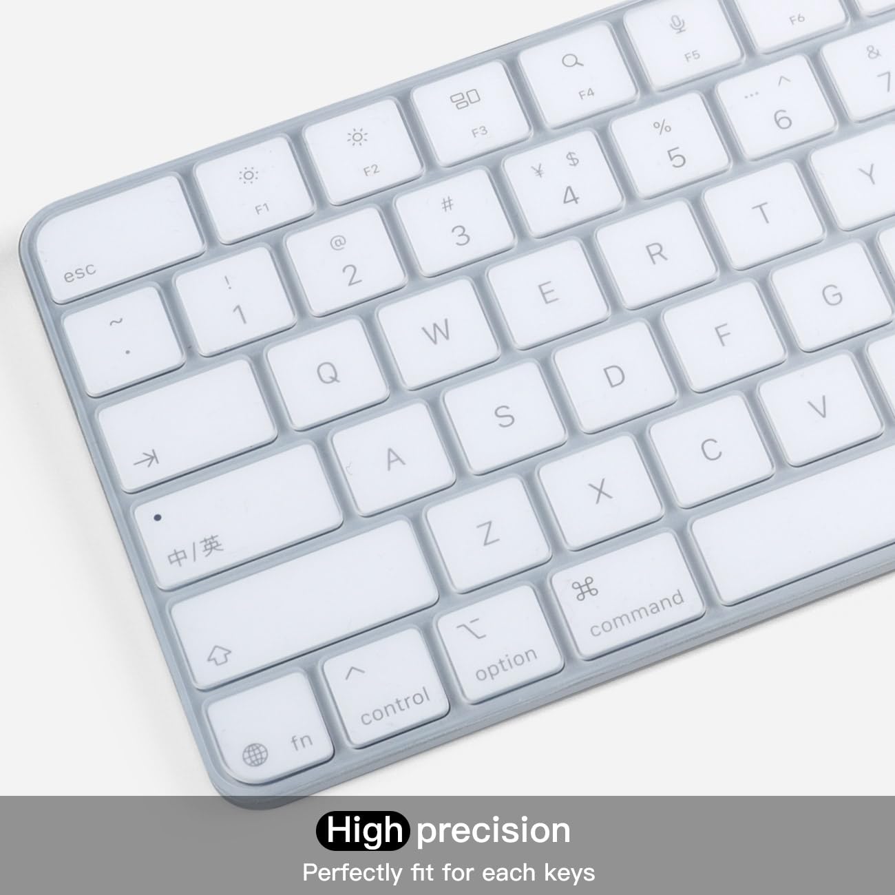 Keyboard Cover Skin for 2024 New Magic Keyboard with Touch ID and Numeric Keypad Model A3119 Ultra Thin Keyboard Protector, 2024 Magic Keyboard Accessories, Clear