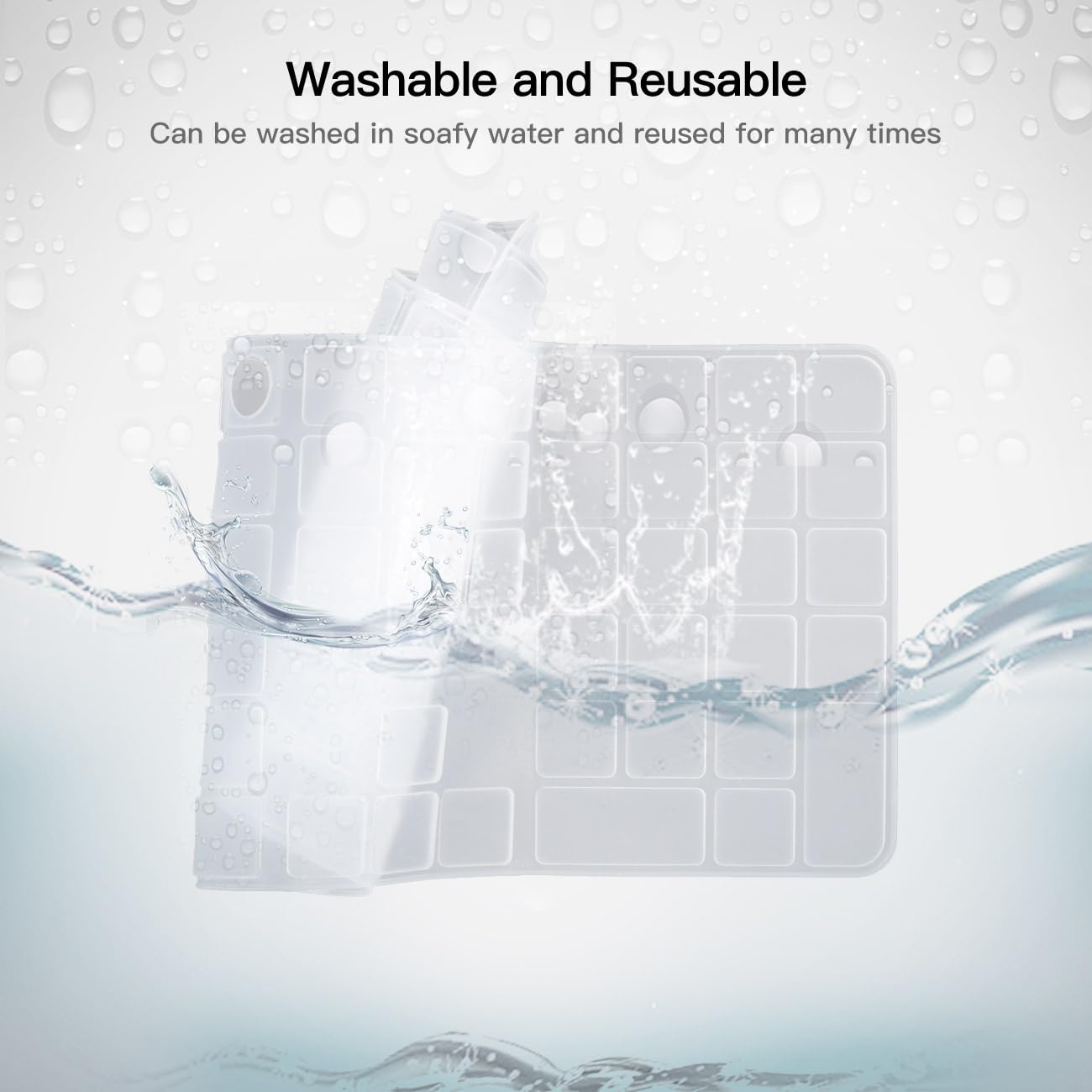 Keyboard Cover Skin for 2024 New Magic Keyboard with Touch ID and Numeric Keypad Model A3119 Ultra Thin Keyboard Protector, 2024 Magic Keyboard Accessories, Clear