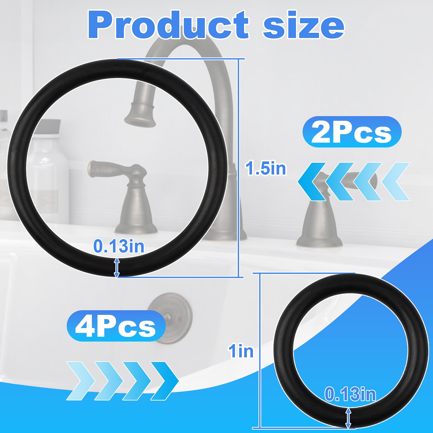 Fospectra 96778 O-Ring Kit for Moen Kitchen Faucets - Faucet O-Rings Replacement Kit, Durable Rubber Seals, Leak-Proof Design, Compatible with Moen 7400 Series & Other Models (2-Set)