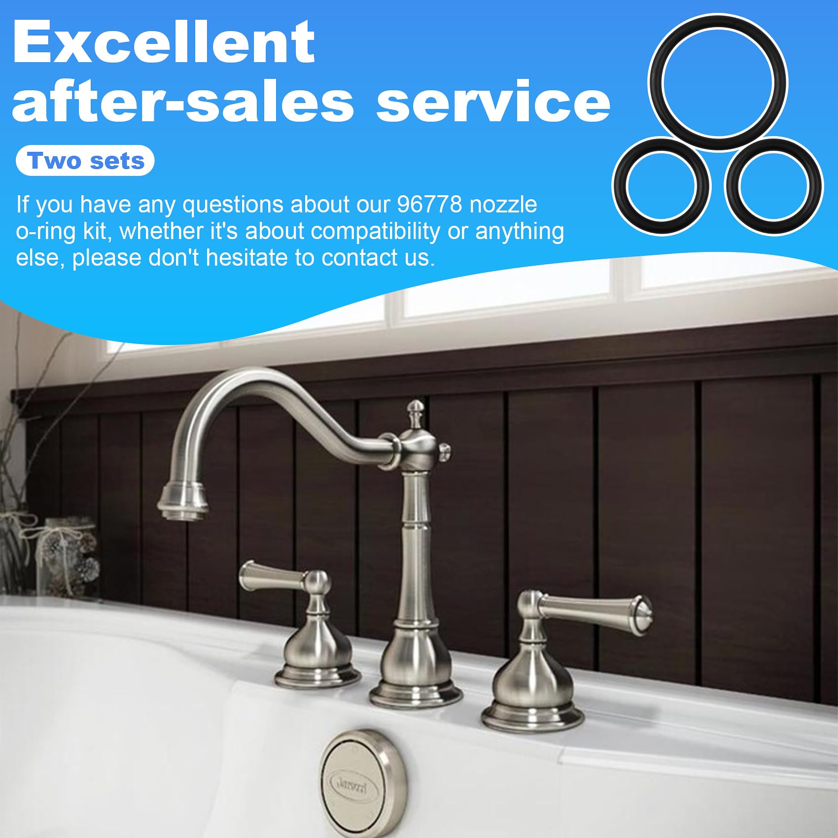 Fospectra 96778 O-Ring Kit for Moen Kitchen Faucets - Faucet O-Rings Replacement Kit, Durable Rubber Seals, Leak-Proof Design, Compatible with Moen 7400 Series & Other Models (2-Set)