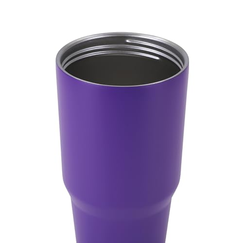 makerflo 30 oz Purple Powder Coated Tumbler Pack of 1 with Upgrad Handle Option, Includes a Sliding Splash & Leak Proof Lid, Ideal for Craft, Personalization (Laser Engraving, UV DTF, Epoxy, Vinyl)