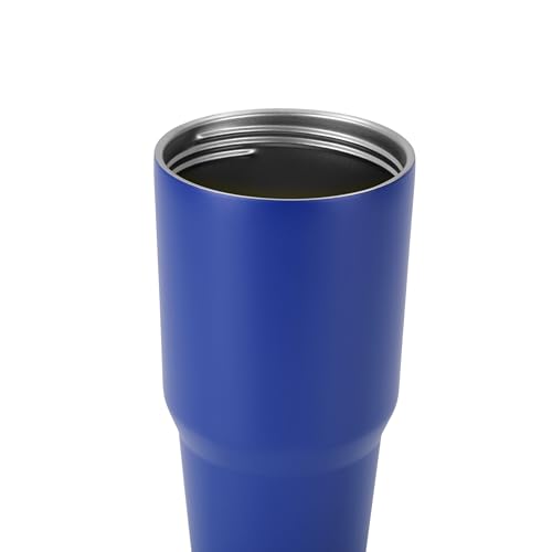 makerflo 30 oz Blue Powder Coated Tumbler Pack of 1 with Upgrad Handle Option, Includes a Sliding Splash & Leak Proof Lid, Ideal for Craft, Personalization (Laser Engraving, UV DTF, Epoxy, Vinyl)