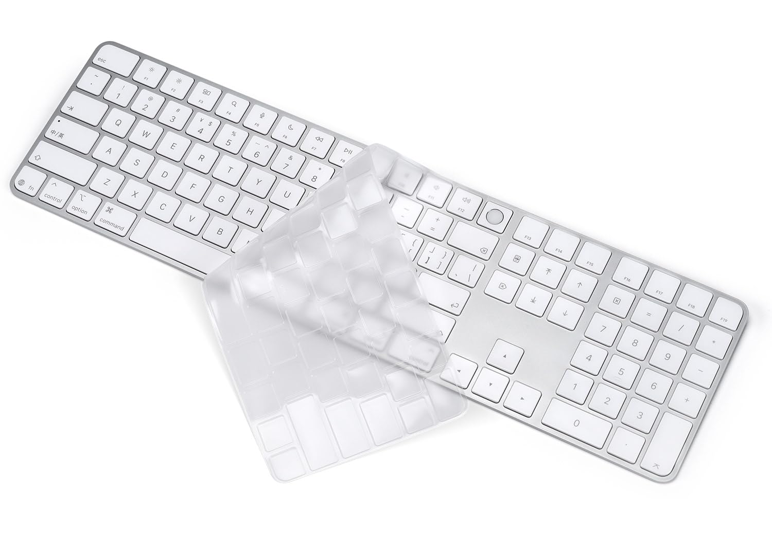 Keyboard Cover Skin for Apple Magic Keyboard with Touch ID and Numeric Keypad (M4 Chip A3119 MXK73LL/A, USB–C), Apple Magic Keyboard Cover - TPU