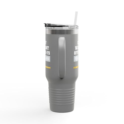 Chief Warrant Officer 4's Travel Mug: Insulated Stainless Steel Tumbler with Handle and Straw, Military Gift (40oz)