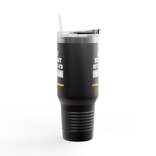 Chief Warrant Officer 4's Travel Mug: Insulated Stainless Steel Tumbler with Handle and Straw, Military Gift (40oz)