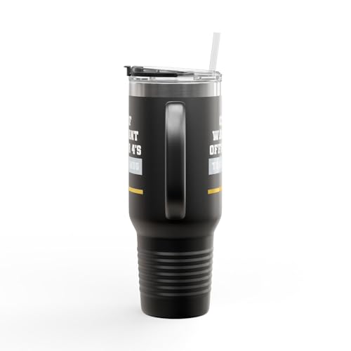Chief Warrant Officer 4's Travel Mug: Insulated Stainless Steel Tumbler with Handle and Straw, Military Gift (40oz)