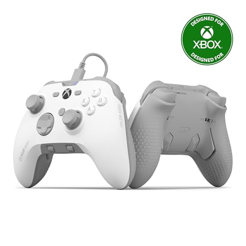 SCUF VALOR PRO Wired Performance Xbox Controller – Customizable Back Paddles, Instant Triggers, Hall Effect Thumbsticks, Audio Controls, Xbox Series X|S, Xbox One – White