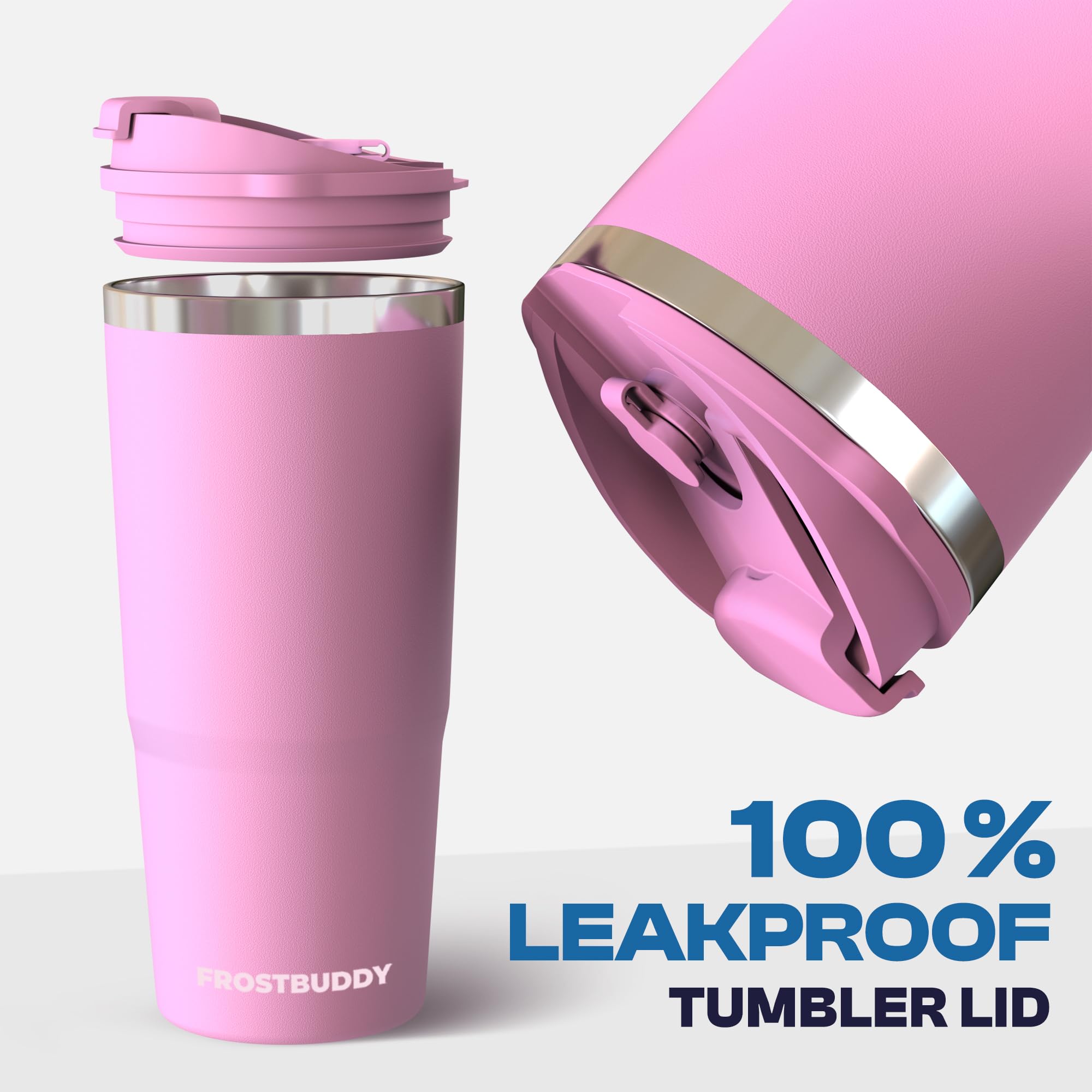 Frost Buddy Togo Buddy - 30 oz Stainless Steel Vacuum Insulated Tumbler - Thermal Mug for Hot and Cold Drinks - Dunkin Cup (Augusta)