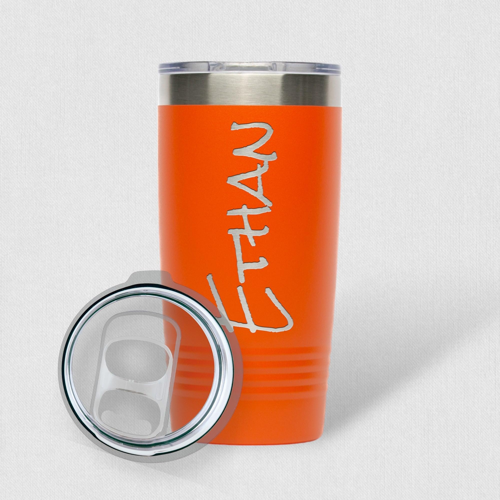 ETCHIFIED Personalized 20oz Stainless Steel Tumbler with Slider Lid - Vacuum Insulated Travel Mug, Add a Name - Keeps Hot or Cold for Hours