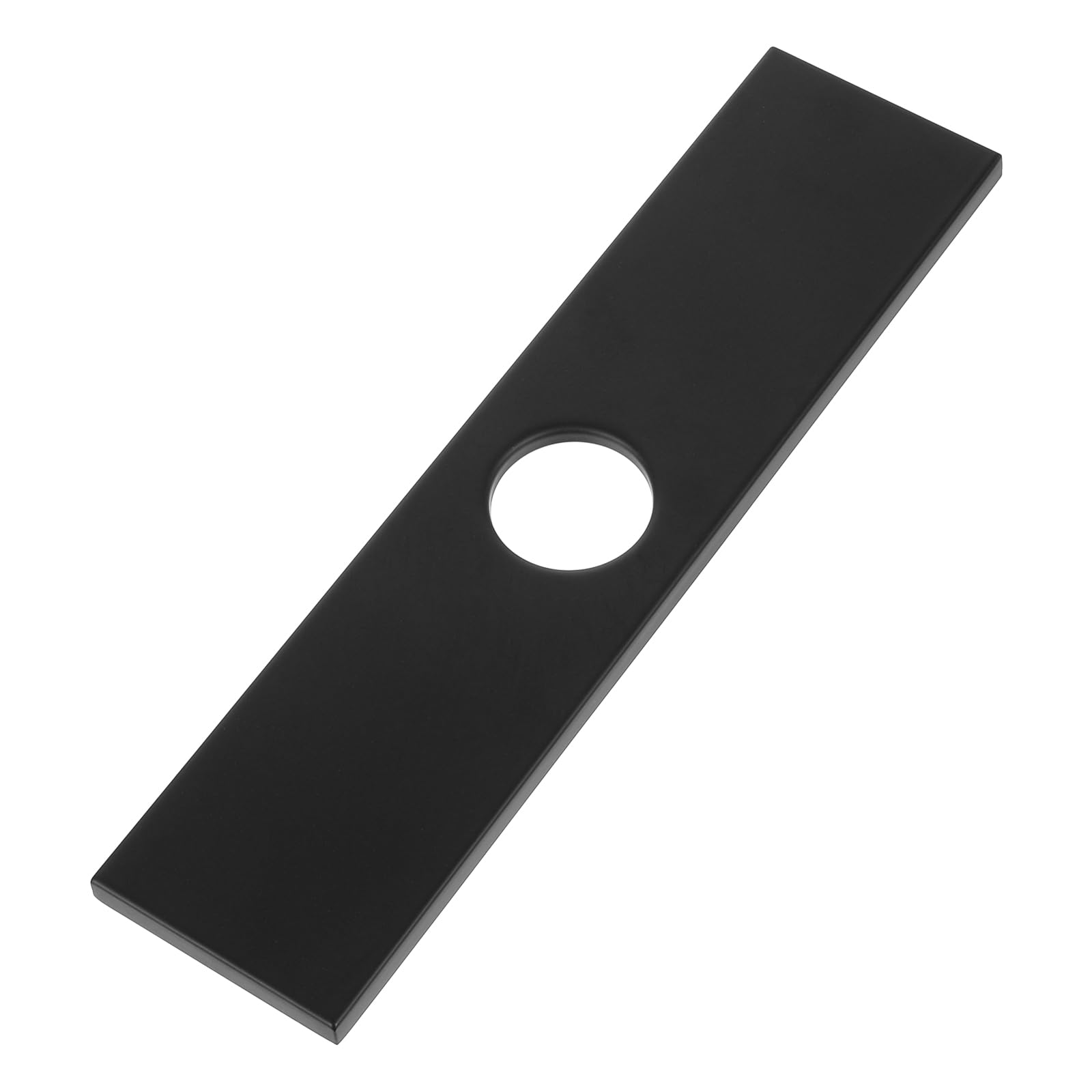 10 Inch Sink Hole Cover Deck Plates Matte Black Faucet Plate Stainless Steel Bathroom Faucet Escutcheon Plates Long Rectangle Cover Deck Plate Escutcheon for Kitchen Bathroom Sink