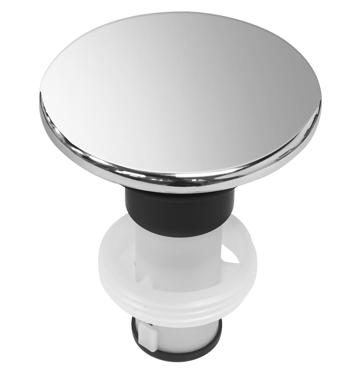 LukeTarp Polished Chrome 972098A Bathroom Sink Push & Seal Pop Up Drain Stopper Assembly,Part number is 35338-06XX,Sealed and Durable