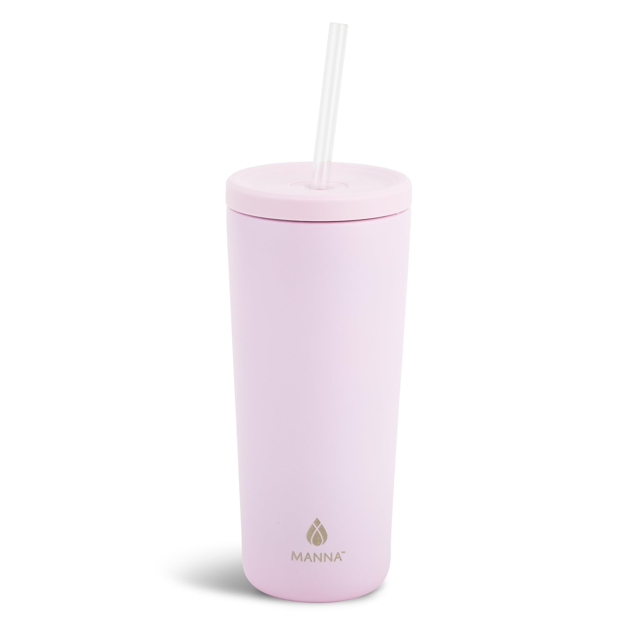 Manna Ranger Double-wall Insulated Stainless Steel Tumbler with Leak-proof Smart Seal Lid and Reusable Tritan Straw - 24 Oz - Lavender