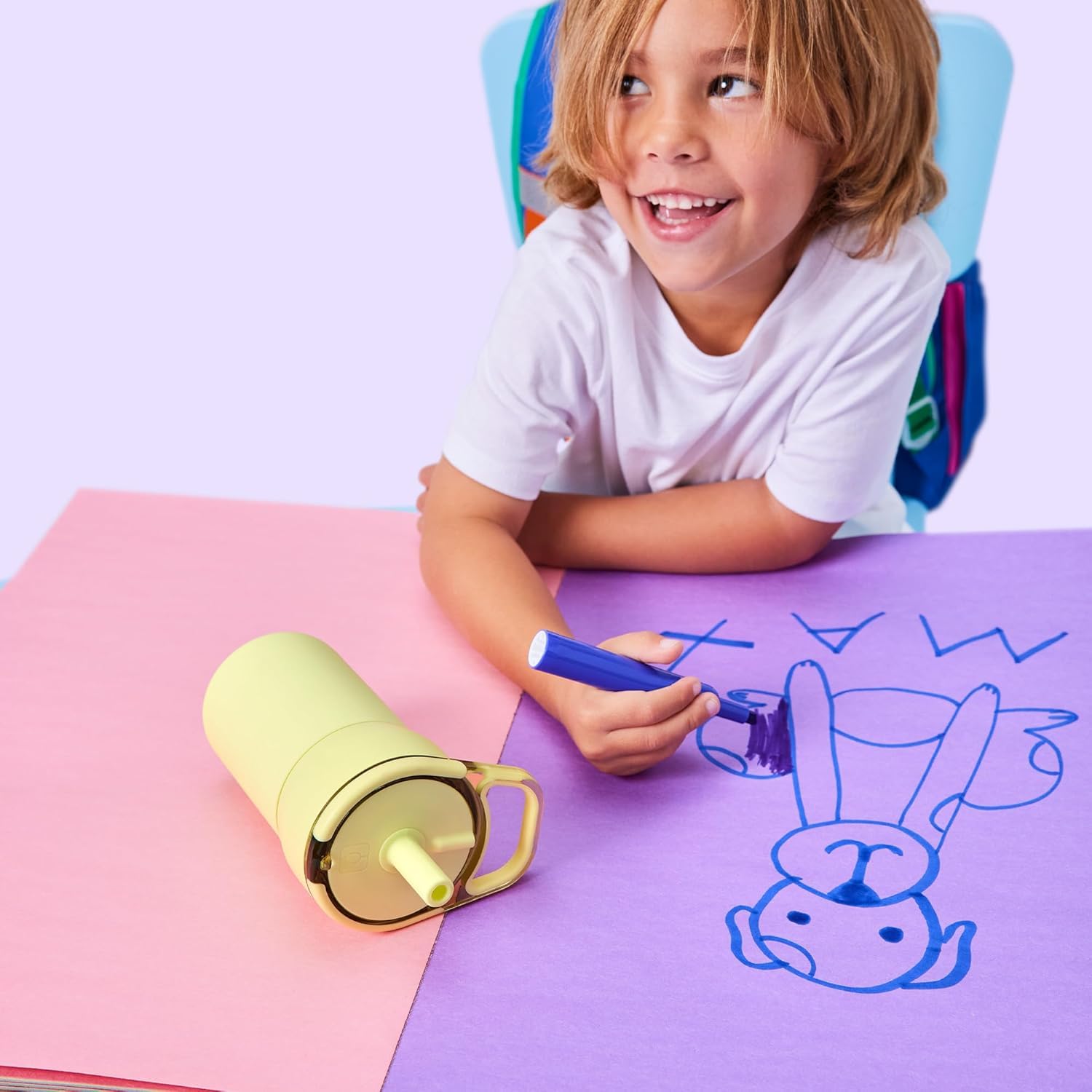 BrüMate Leap 12oz 100% Leakproof Kids Tumbler with Handle and Silicone Soft Straw | Durable Drop Resistant Silicone Sleeve | Made of Insulated Stainless Steel | Cup Holder Friendly | 12oz (Kiwi)