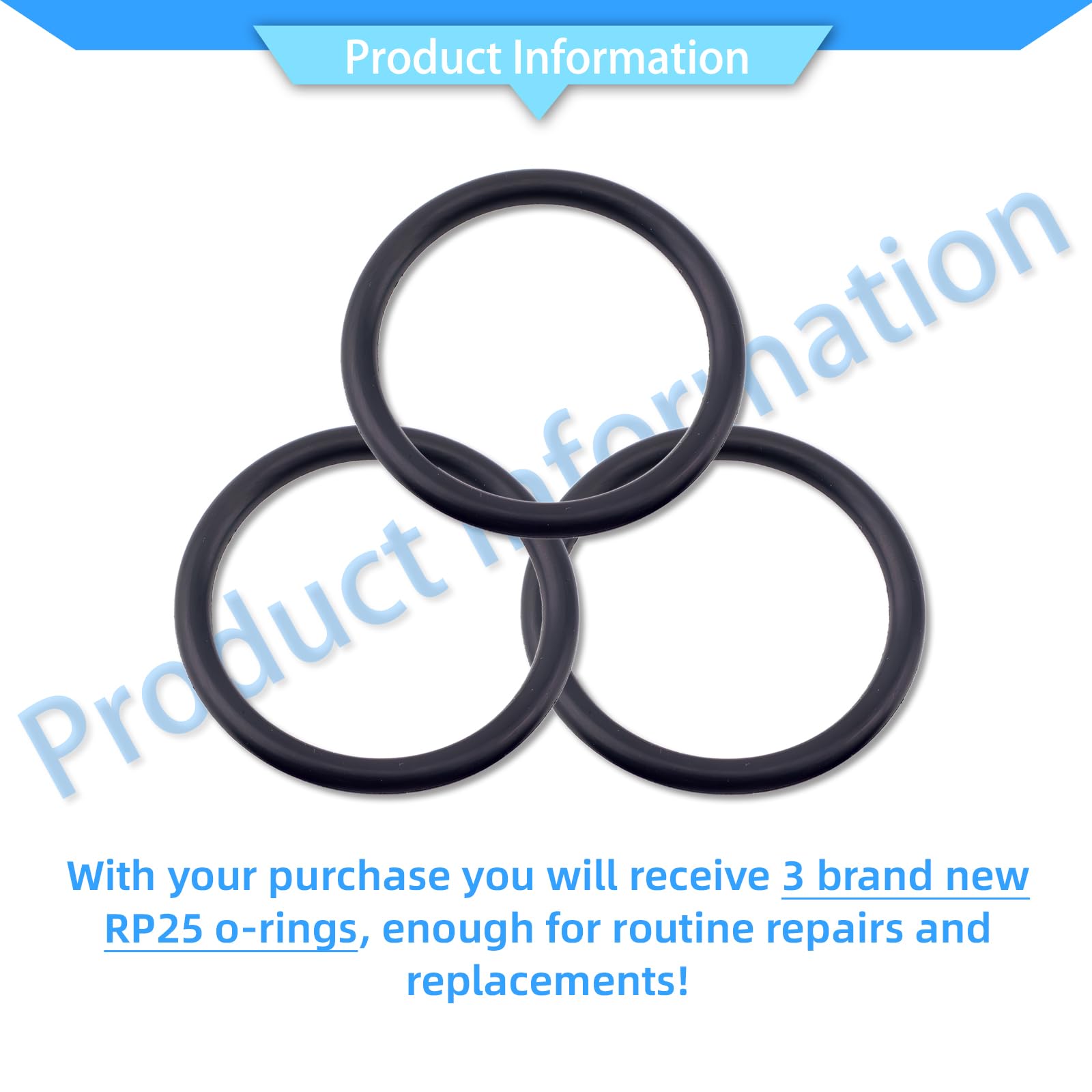 1-1/2Inch O-Rings Compatible with Delta RP25 Faucet Water Fall O-Ring, RP25 O-Rings for Brass Pop-up Drain and Single Handle Kitchen Faucets, Fit Models Produced After 1969, 3 Pack