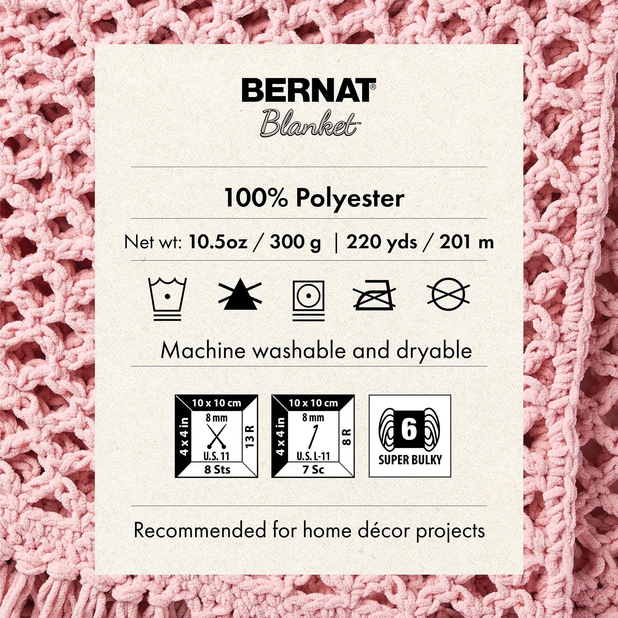 Bernat Blanket BB DEEP SEA Yarn - 2 Pack of 300g/10.5 oz - 100% Polyester - #6 Super Bulky - 220 Yards - Knitting/Crochet