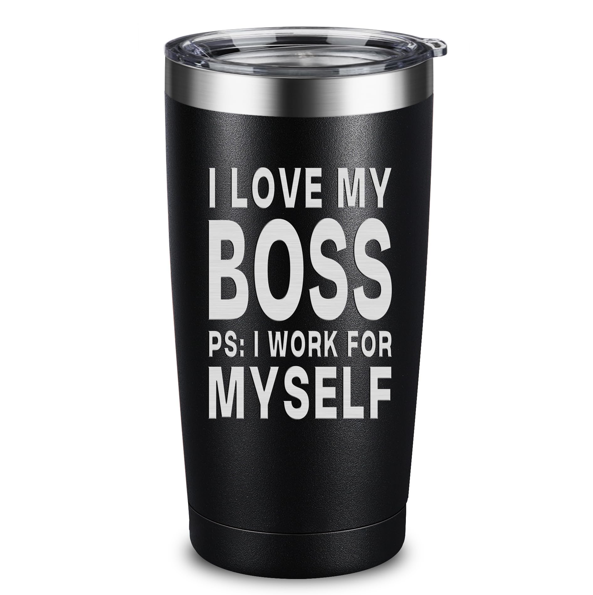 Funny Boss Owner Gifts Ideas for Men Women - Entrepreneur Gifts -Small Business New Business, 20oz Insulated Tumbler, Black