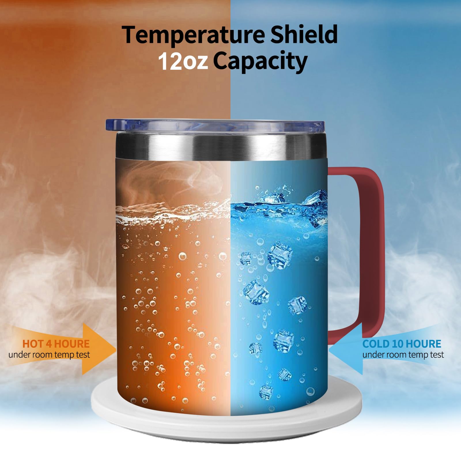 WFSJRED Sorority Gifts Sisterhood 12 oz Insulated Mug for Coffee Mug with Leak-Resistant closeable hot lid for hot Drinks with Handle (Sorority 1913)