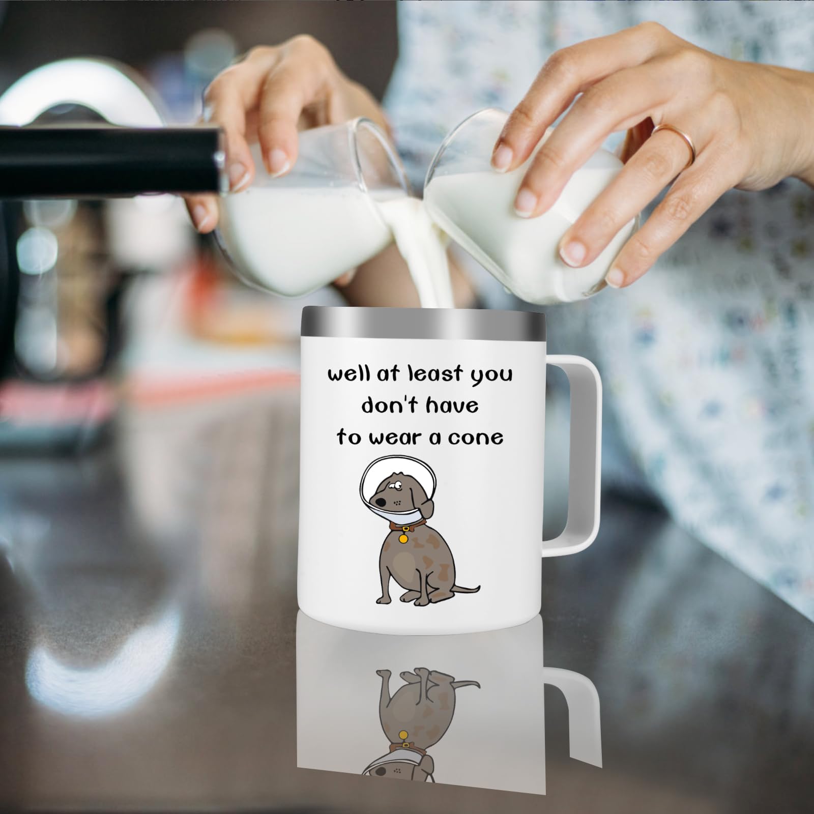 WFSJRED Get Well Gifts for Women 12 oz Insulated Mug for Coffee Mug with Leak-Resistant closeable hot lid for hot Drinks with Handle (well at)
