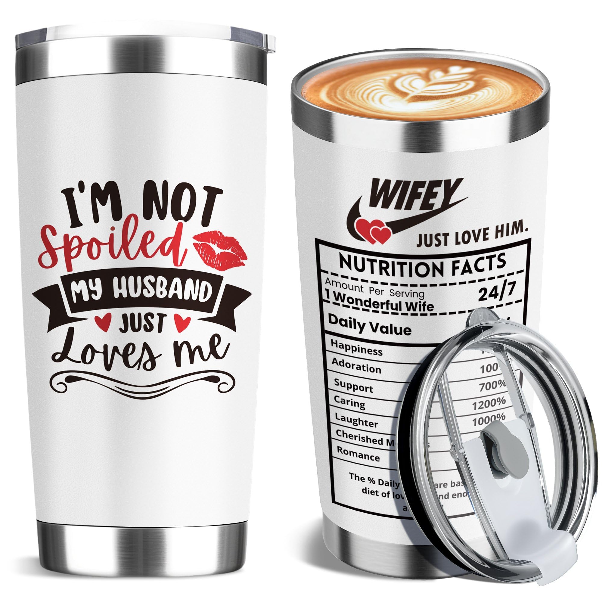 Anvianthor Mothers Day Gifts for Wife - Funny 20 Oz Wifey Tumbler, Cool Birthday Anniversary Wedding and Christmas Gifts for Women, Mothers Day Gift for Wife, Womens Valentines Gift