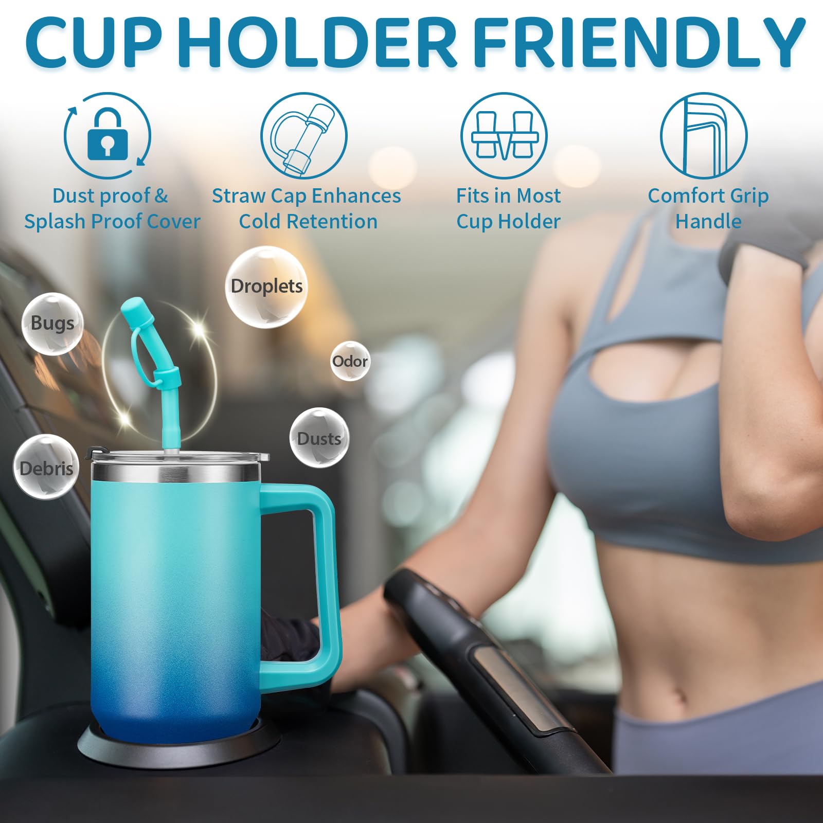 Tumbler with Lid and Straw 40oz Stainless Steel Hydro Tumblers with Protective Boot & Double Threaded Cap, Thermal Travel Coffee Mug Flask Keeps Cold-34 Hrs for Camping Office, Double Wall