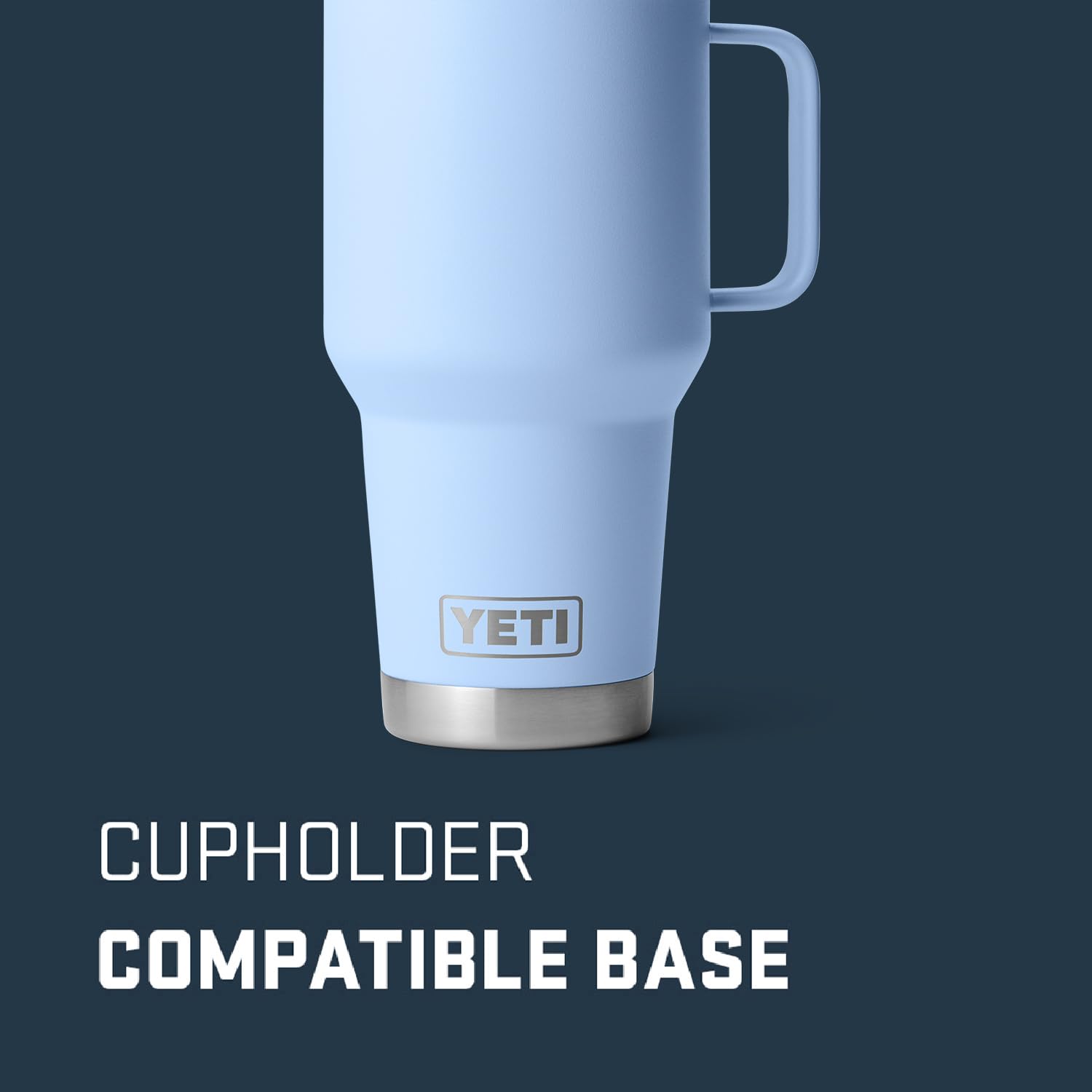 YETI Rambler 30 oz Travel Mug, Stainless Steel, Vacuum Insulated with Stronghold Lid, Big Sky Blue