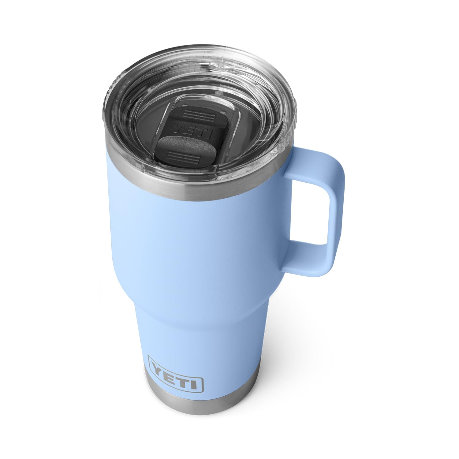 YETI Rambler 30 oz Travel Mug, Stainless Steel, Vacuum Insulated with Stronghold Lid, Big Sky Blue