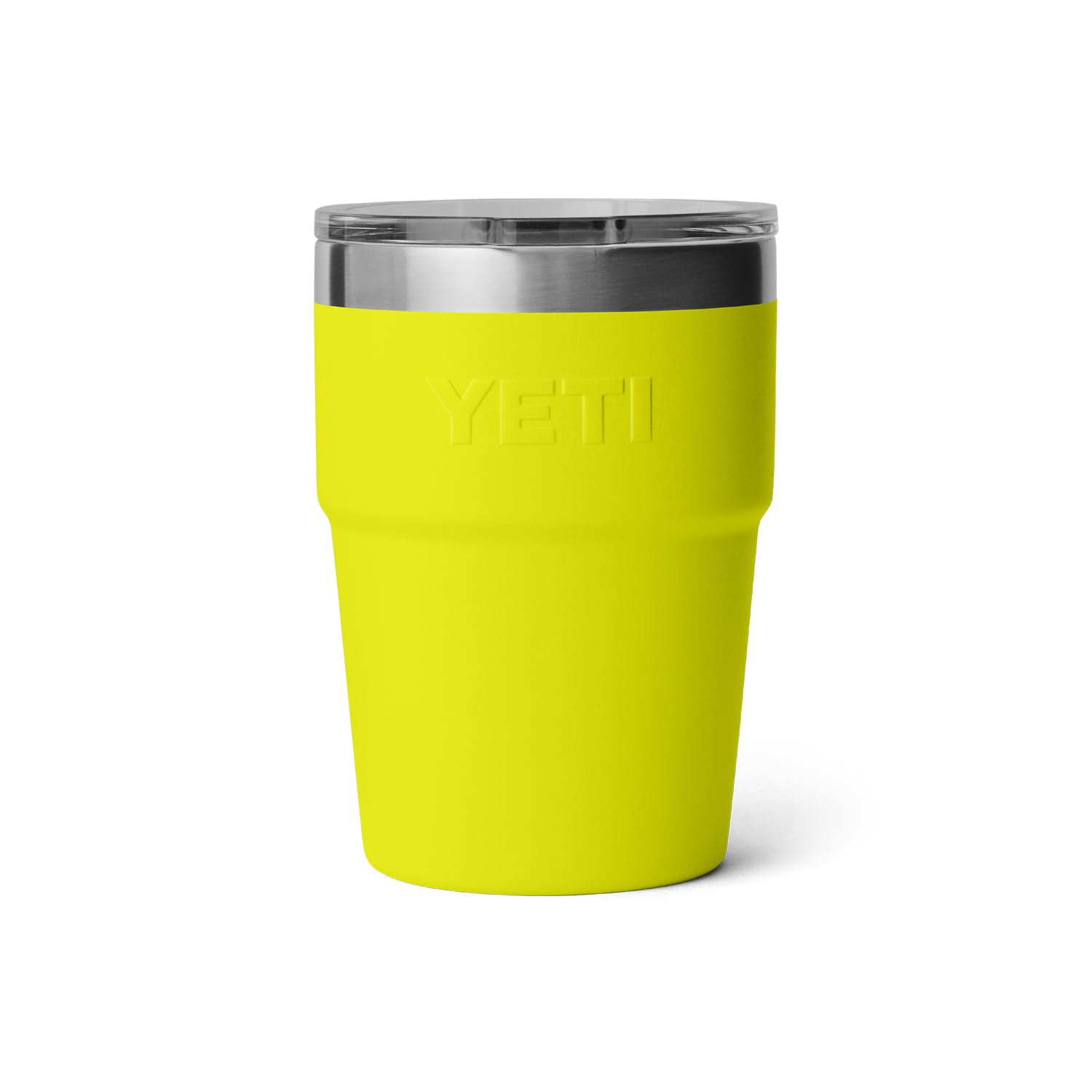 YETI Rambler 16 oz Stackable Tumbler, Vacuum Insulated, Stainless Steel with MagSlider Lid, Firefly Yellow