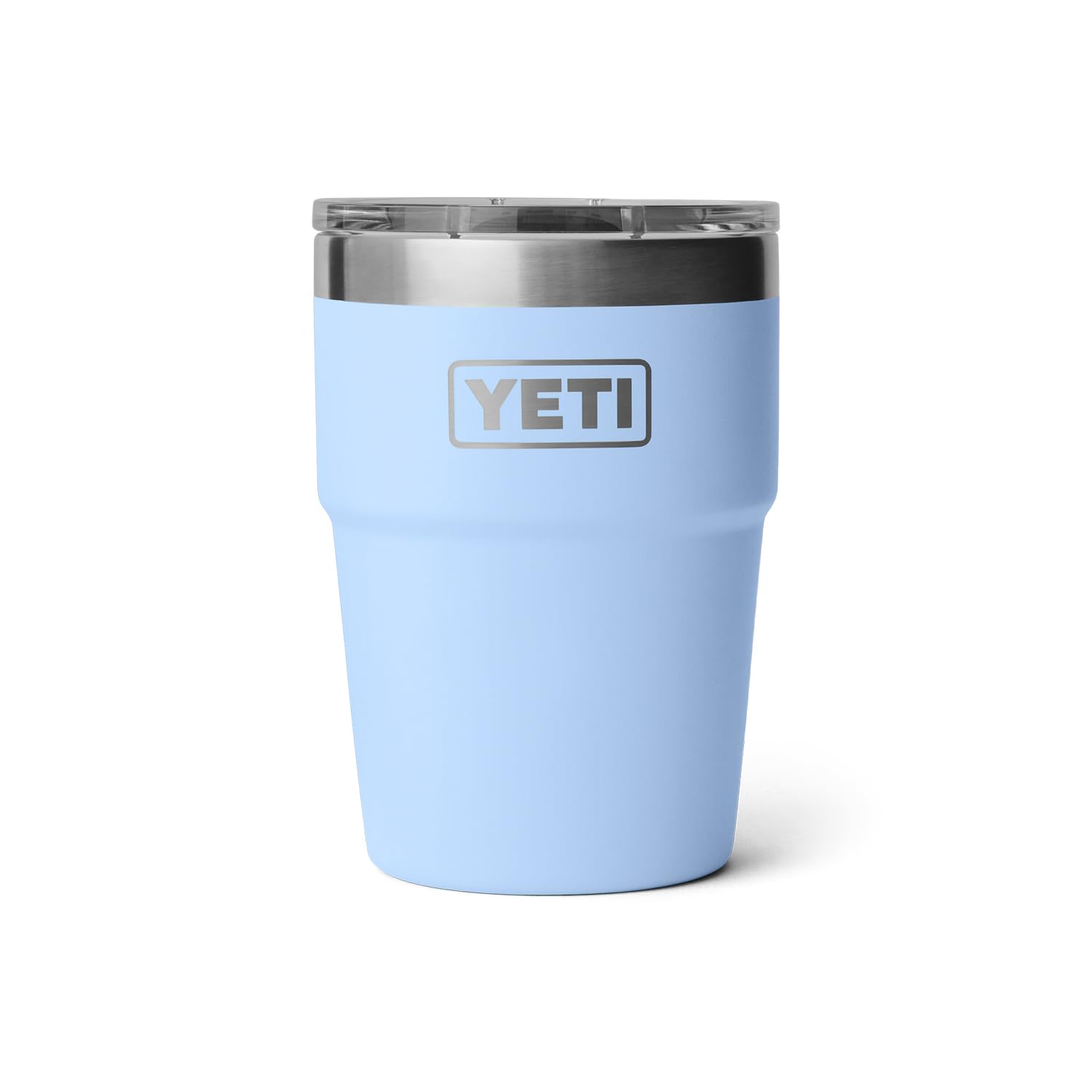 YETI Rambler 16 oz Stackable Tumbler, Vacuum Insulated, Stainless Steel with MagSlider Lid, Big Sky Blue