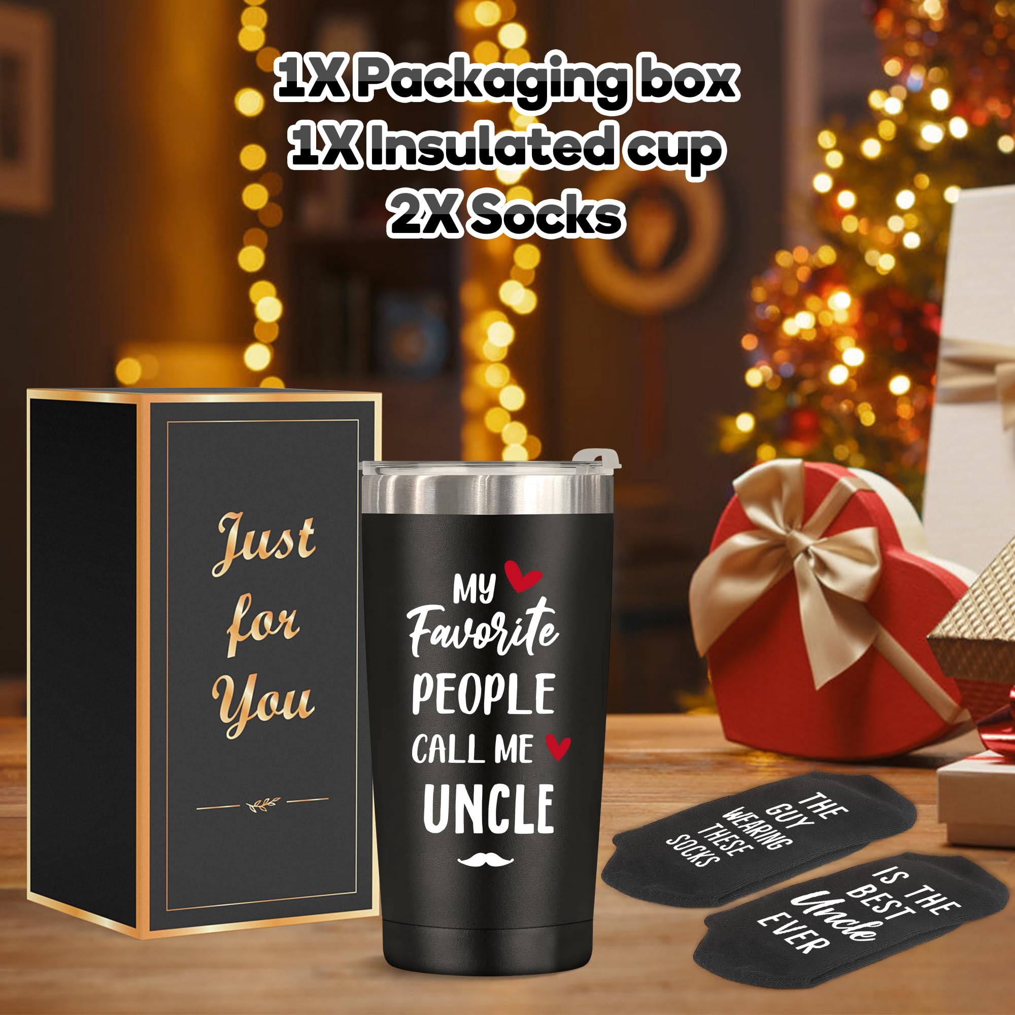 GwhyGifts Uncle and Aunt Gifts,Funny Socks 20 Oz Tumbler and Personalized Cutting Board